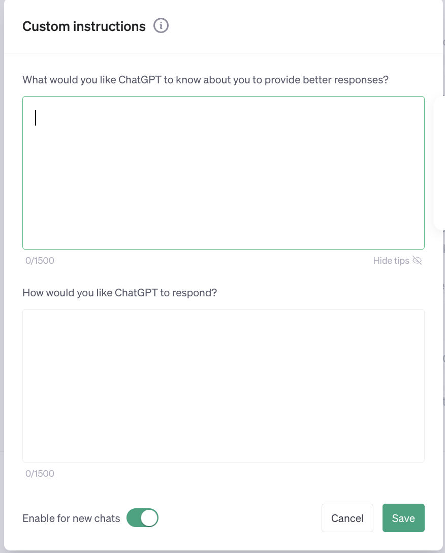 Custom Instructions maken van Chat GPT de ideale assistent